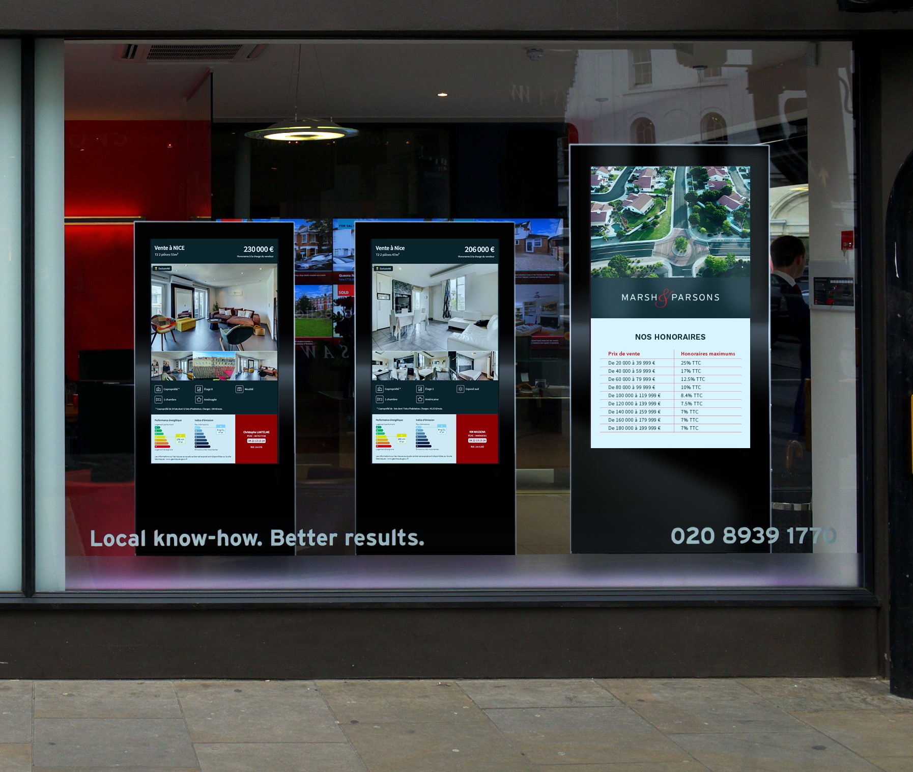 Real estate window display | Touchify